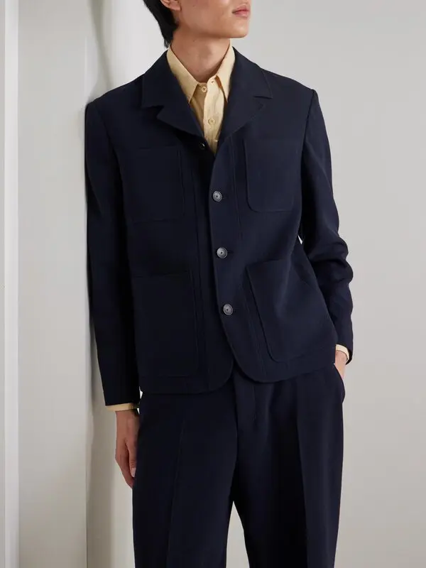 Mr P. Wool-crepe Chore Jacket