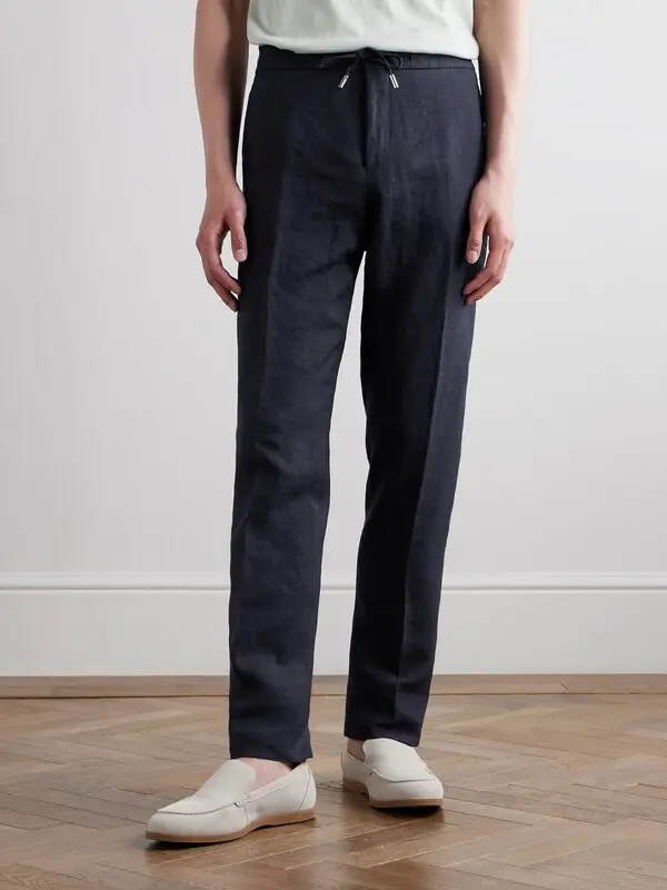 Mr P. James Straight-leg Linen Trousers