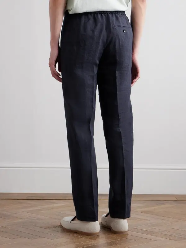Mr P. James Straight-leg Linen Trousers