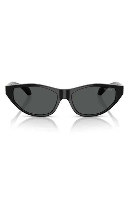 Versace 55mm Cat Eye Sunglasses - Black