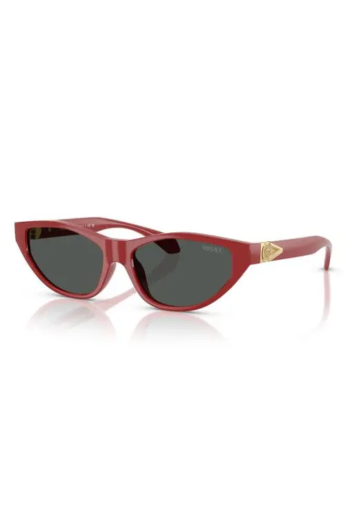 Versace 55mm Cat Eye Sunglasses - Red/ Dark Grey