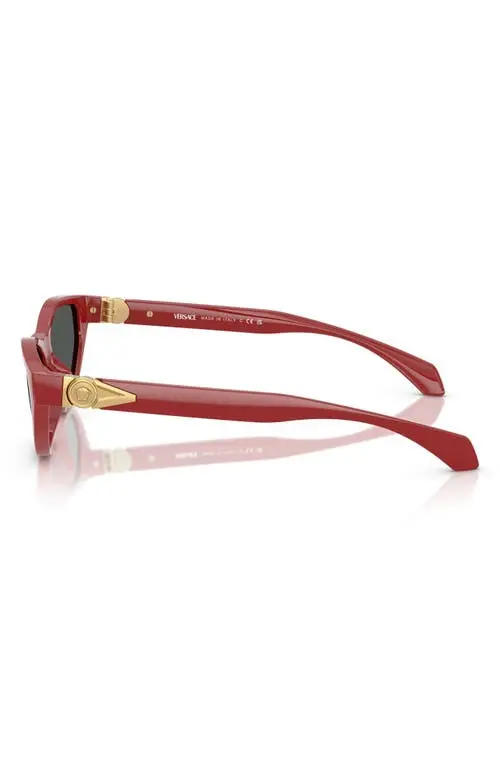 Versace 55mm Cat Eye Sunglasses - Red/ Dark Grey