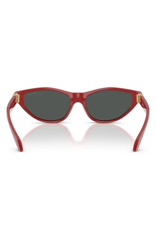 Versace 55mm Cat Eye Sunglasses - Red/ Dark Grey