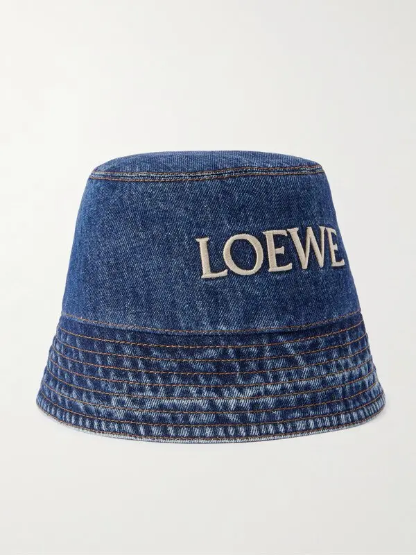 Loewe Logo-embroidered Bucket Hat - Blue
