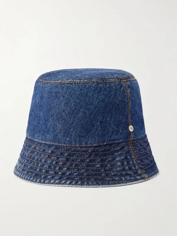Loewe Logo-embroidered Bucket Hat - Blue