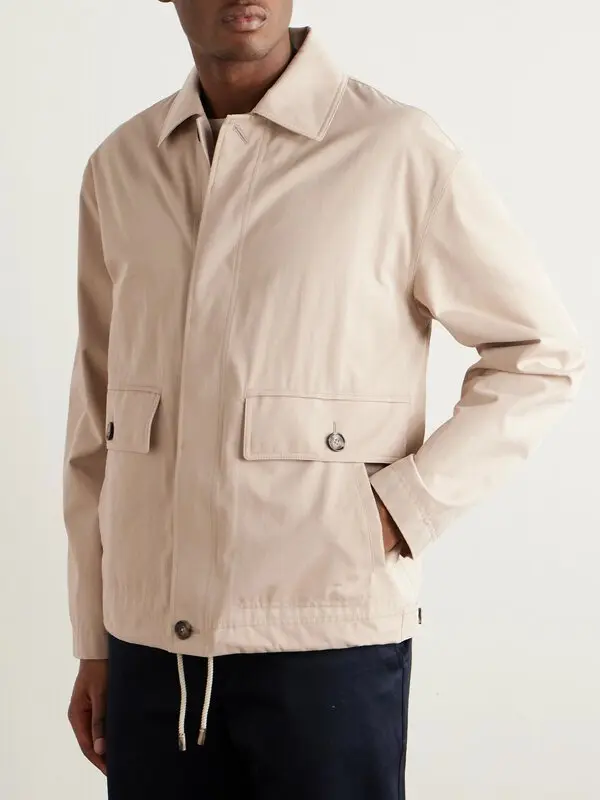 Loro Piana Rudolf Rain System® Cotton-blend Gabardine Blouson Jacket
