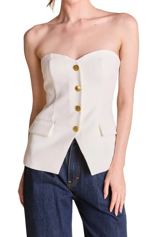 Endless Rose Button Strapless Top