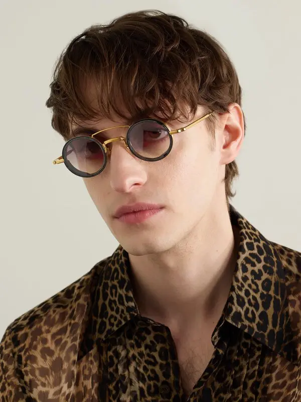 JACQUES MARIE MAGE Ringo 2 Round-frame Sunglasses - Silver