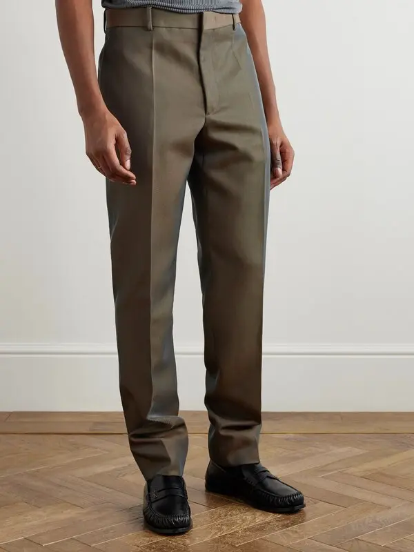 JIL SANDER Straight-leg Virgin Wool-blend Twill Trousers