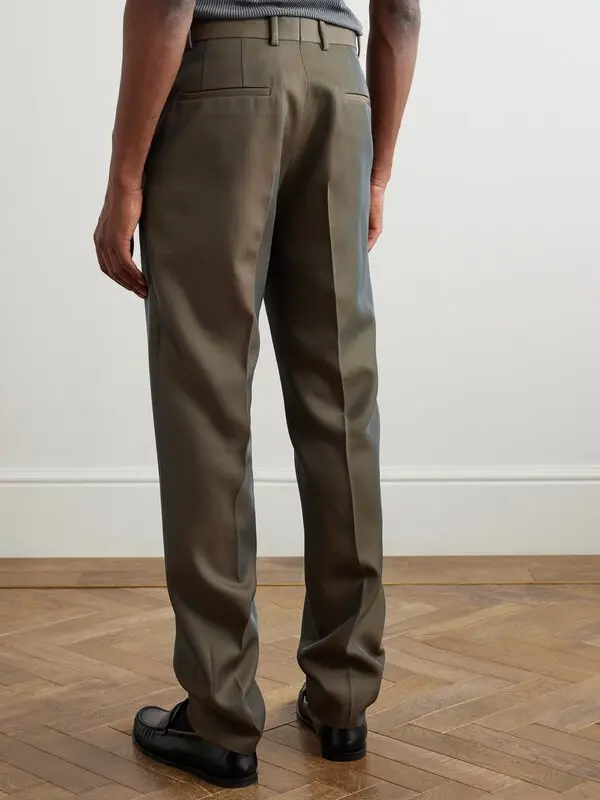 JIL SANDER Straight-leg Virgin Wool-blend Twill Trousers