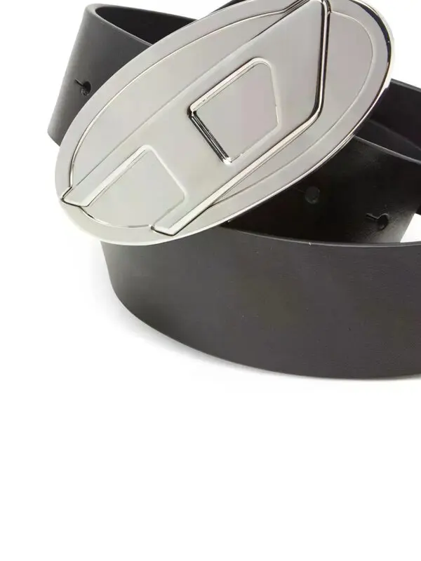 DIESEL® B-1dr Metallic Oval-buckle Belt - Black
