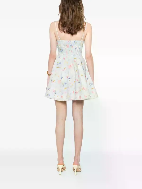zimmermann lucky embroidered mini dress Zimmermann Oversize Dress With Floral Motif, Women's, Cream