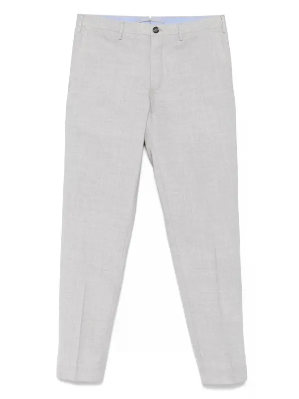 Incotex Mélange-effect Trousers - Grey