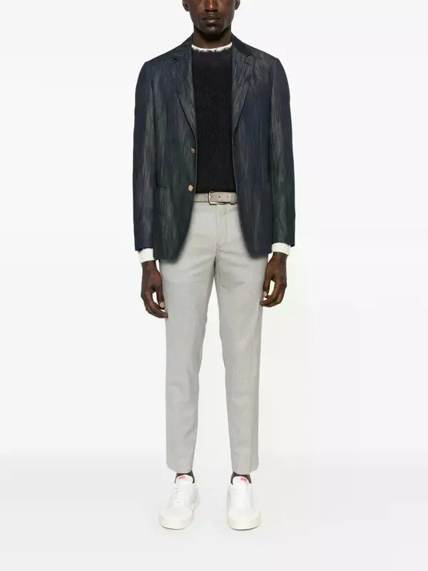 Incotex Mélange-effect Trousers - Grey