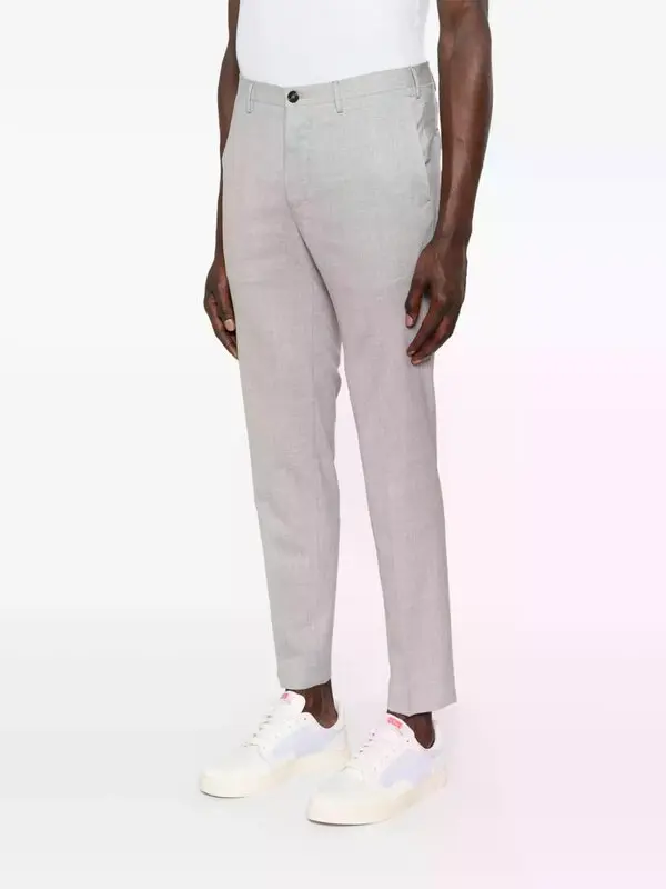 Incotex Mélange-effect Trousers - Grey