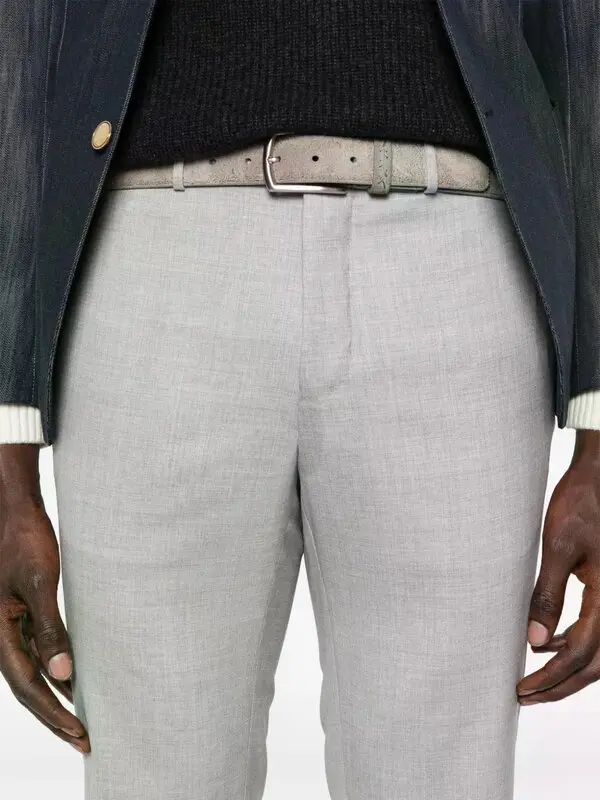 Incotex Mélange-effect Trousers - Grey