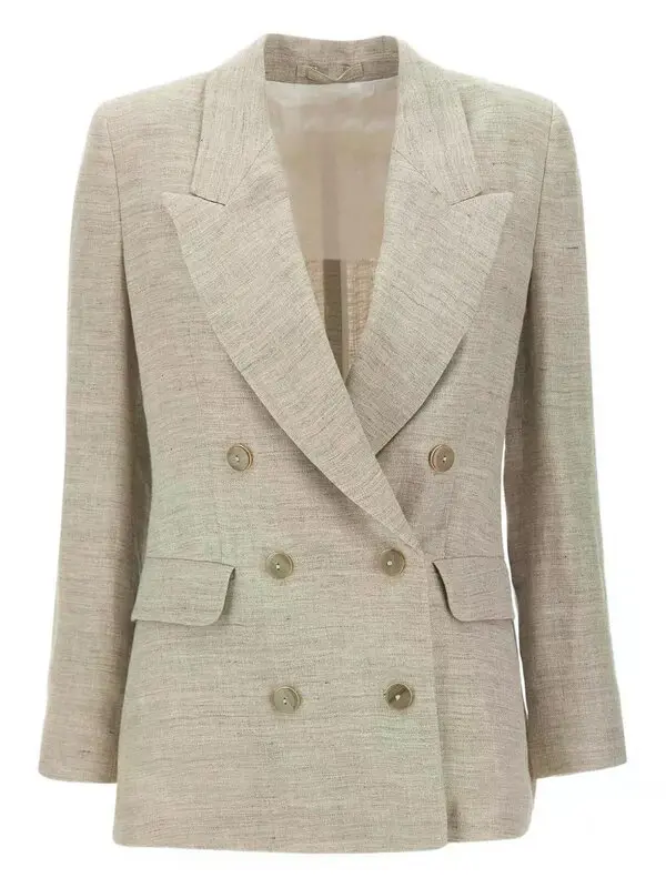 Marella Linen Double-breasted Blazer