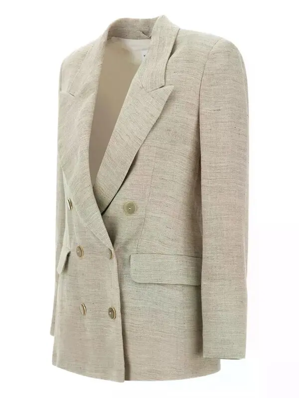 Marella Linen Double-breasted Blazer