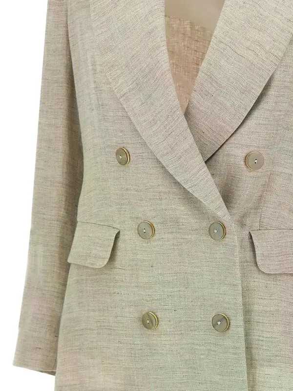 Marella Linen Double-breasted Blazer