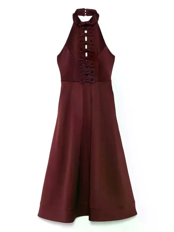 Rebecca Vallance Merlot Midi Dress - Red