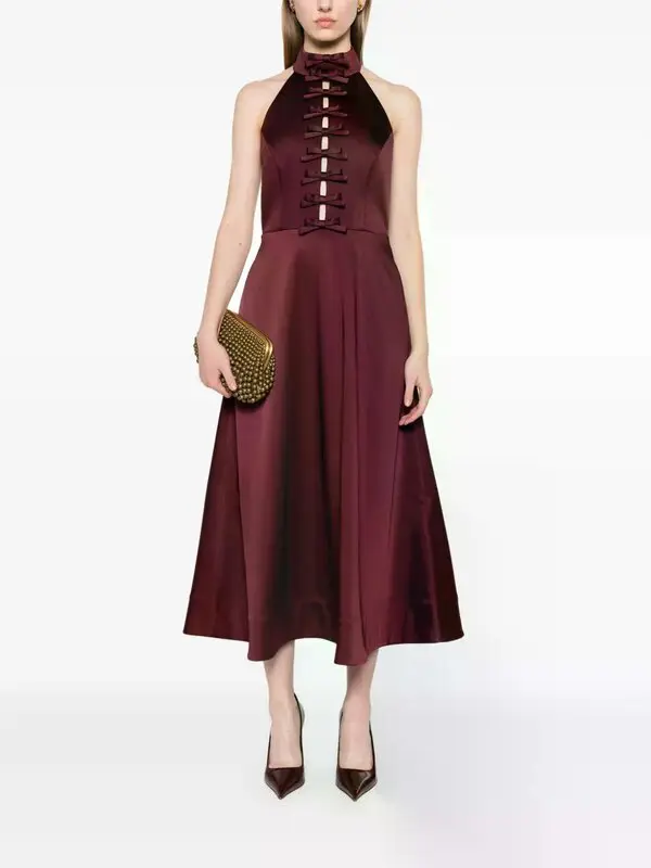 Rebecca Vallance Merlot Midi Dress - Red