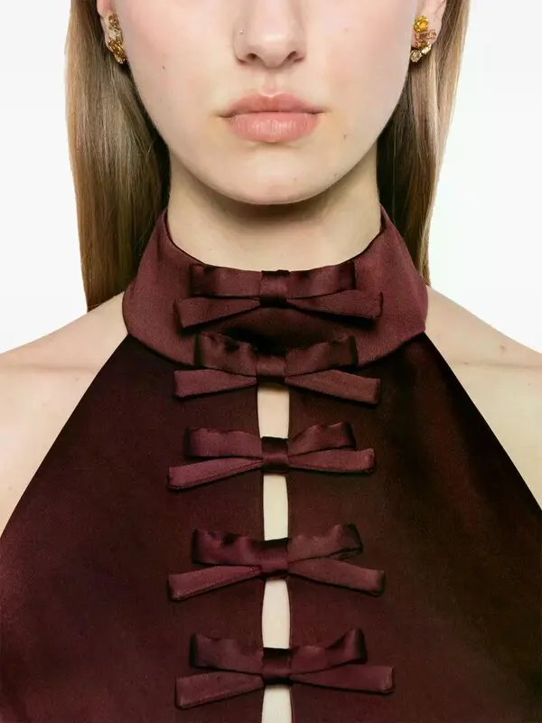 Rebecca Vallance Merlot Midi Dress - Red