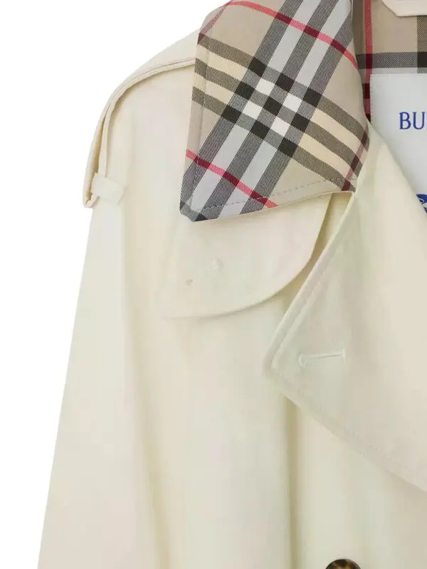 Burberry Mid-length Trench Coat With Checked Collar