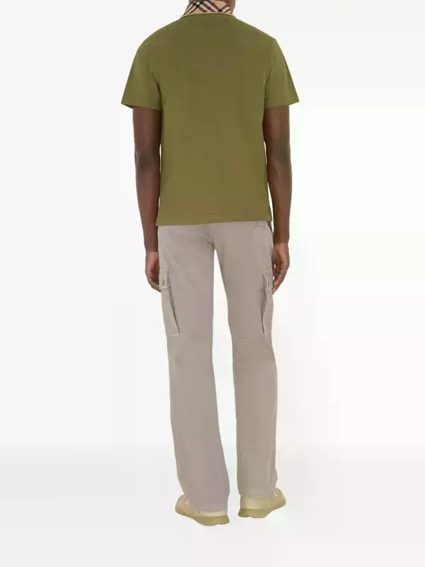 Burberry Check-collar Cotton Polo Shirt - Green