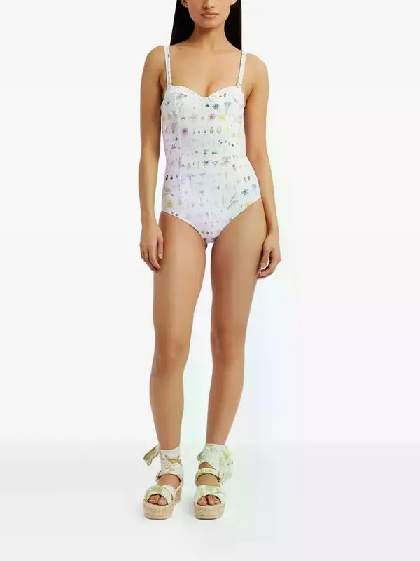 Erdem Floral-print Sleeveless Swimsuit