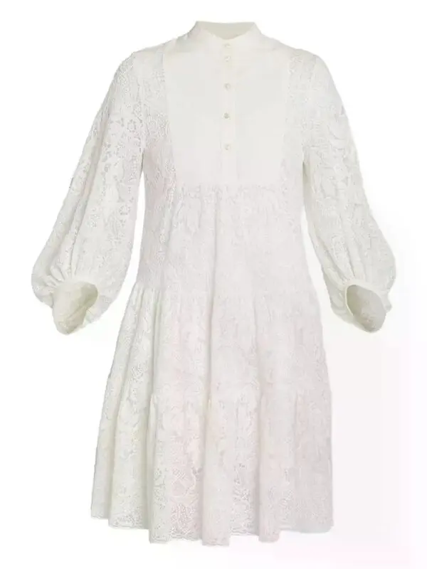 Erdem Half-sleeve Mini Dress - White