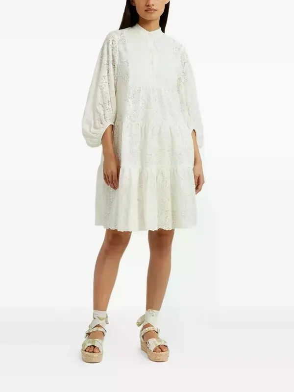 Erdem Half-sleeve Mini Dress - White