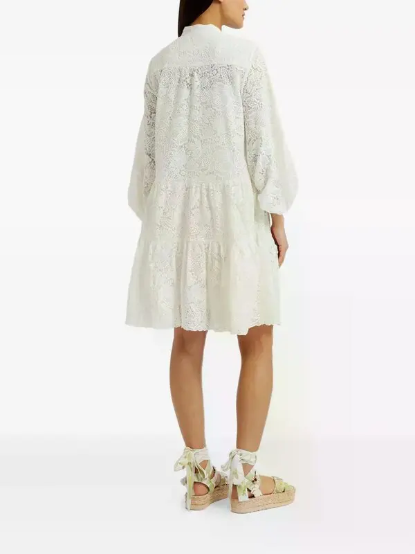 Erdem Half-sleeve Mini Dress - White