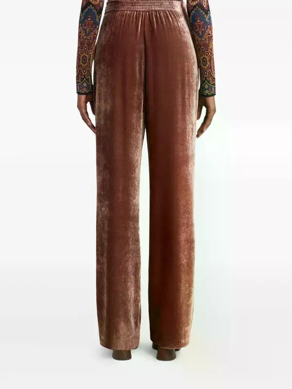 Etro Velvet Palazzo Trousers - Pink