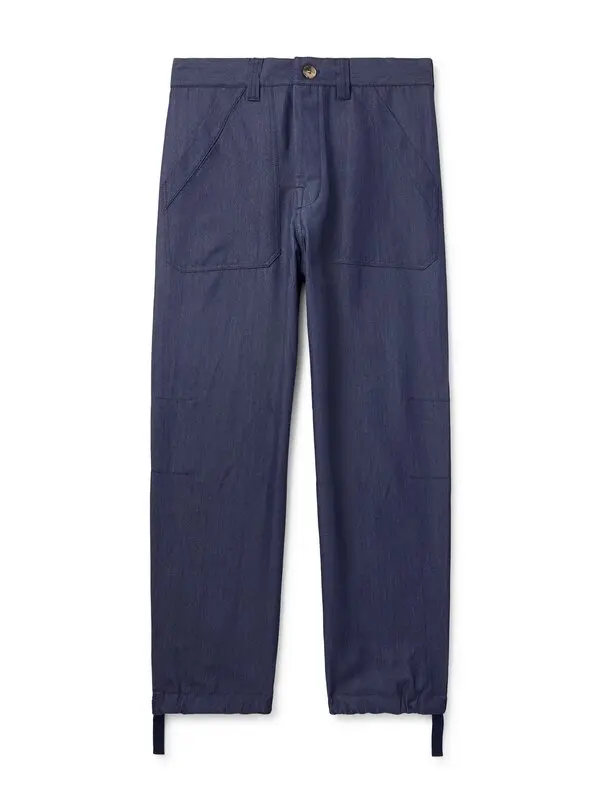Brunello Cucinelli Straight-leg Virgin Wool-blend Trousers - Blue