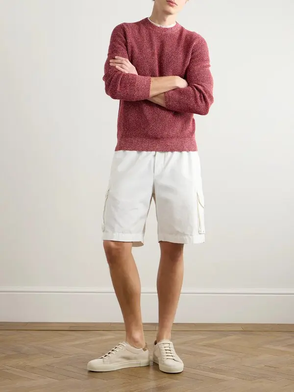 Brunello Cucinelli Straight-leg Cotton-twill Drawstring Cargo Shorts