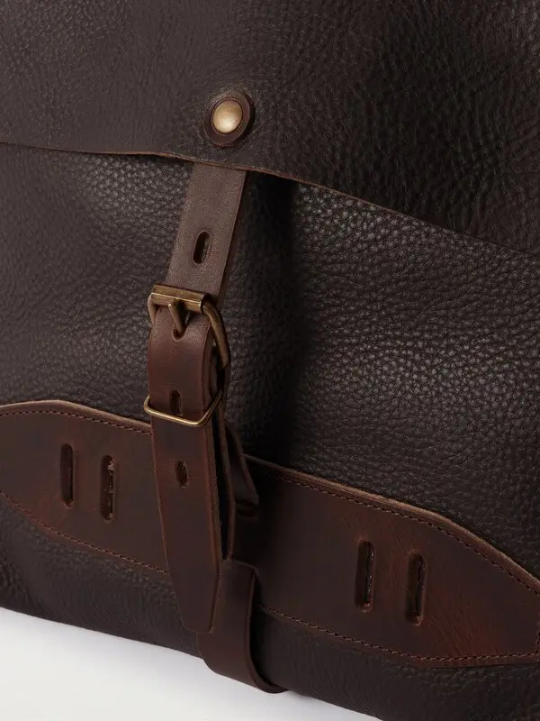 BLEU DE CHAUFFE Lazard Full-grain Leather Messenger Bag