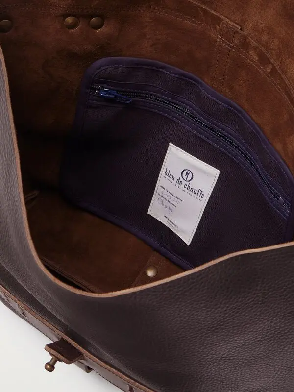 BLEU DE CHAUFFE Lazard Full-grain Leather Messenger Bag