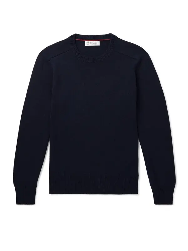Brunello Cucinelli Slim-fit Cashmere Sweater - Blue