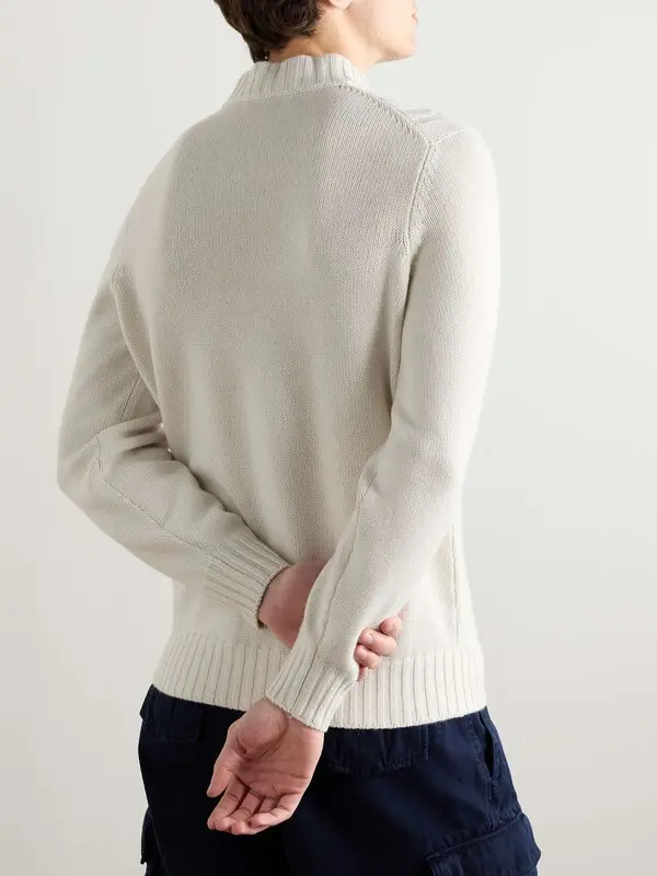 Brunello Cucinelli Cable-knit Cashmere Mock-neck Sweater