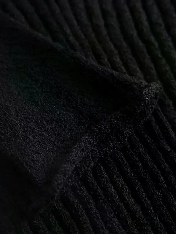 ELENA VELEZ Varsity Knitted Top - Black