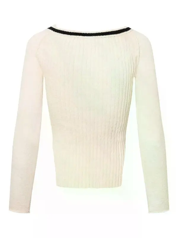 ELENA VELEZ Varsity Knitted Top - Neutrals