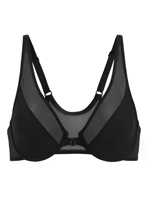 Wolford Sheer Opaque Underwire Bra - Black