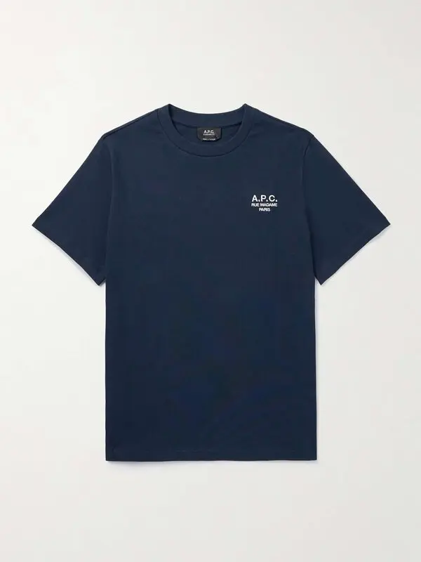A.p.c. Embroidered Cotton-jersey T-shirt