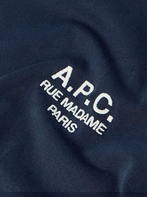 A.p.c. Embroidered Cotton-jersey T-shirt
