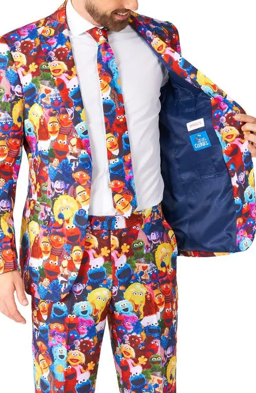 Opposuits X Sesame Street Slim Fit Two-piece Suit & Tie Set