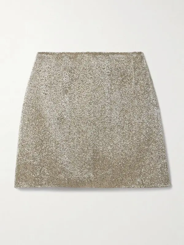 WIEDERHOEFT Bead-embellished Tulle Mini Skirt