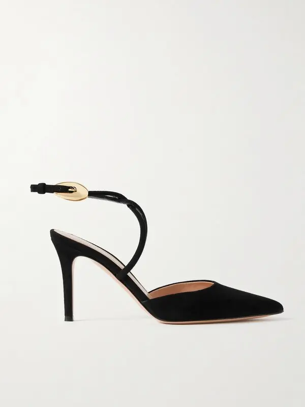 GIANVITO ROSSI Jungle Mamba 85 Suede Pumps