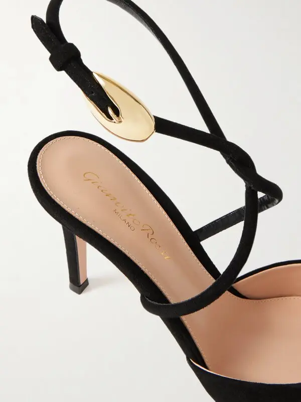 GIANVITO ROSSI Jungle Mamba 85 Suede Pumps