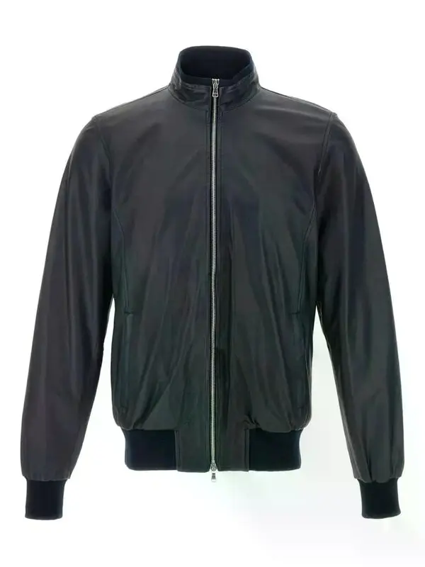 BARBA NAPOLI Leather Jacket - Black