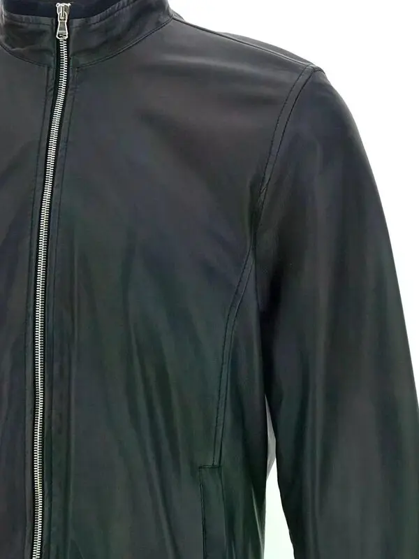 BARBA NAPOLI Leather Jacket - Black